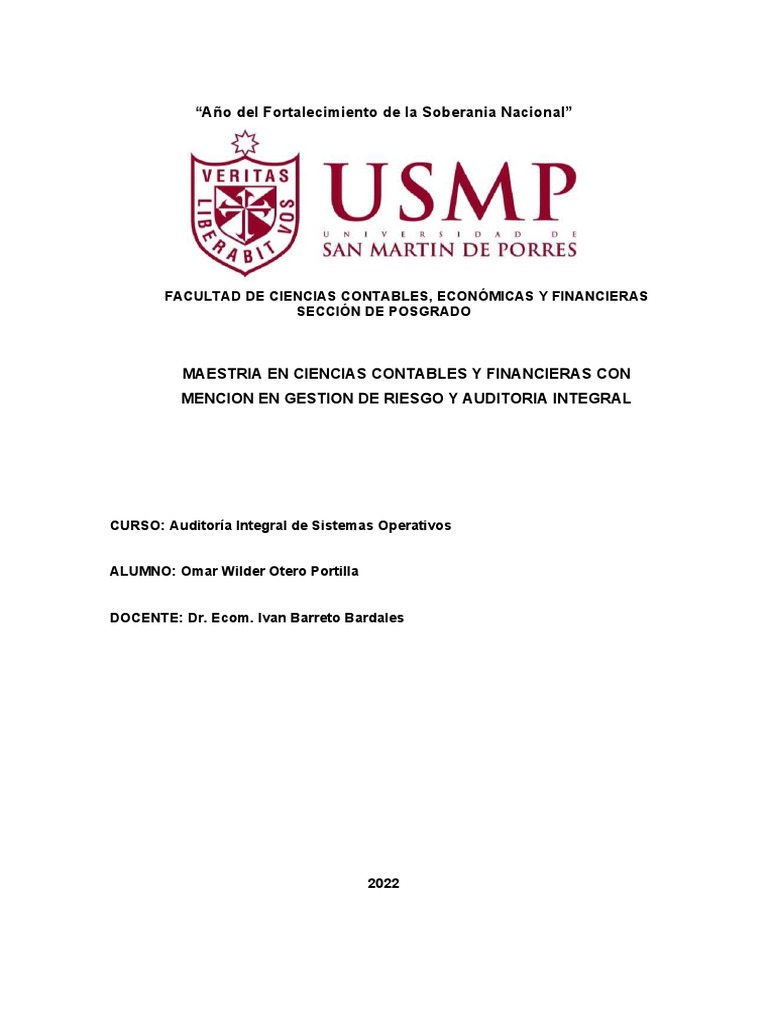 TAREA 1 Auditoria SO | PDF | Auditoría | Business