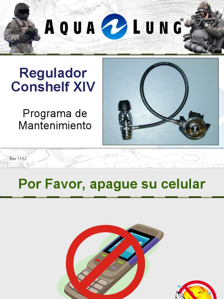 Mantenimiento del Regulador Conshelf XIV | PDF | Tornillo | Arandela ...