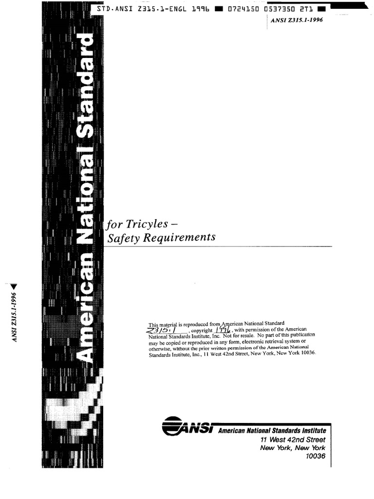 Ansi Z315.1-1996 | PDF