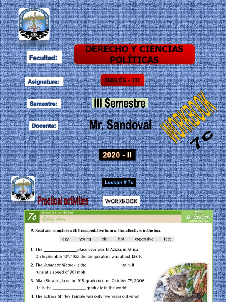 UPLA ING III WORKBOOK 7c 20 2 | PDF