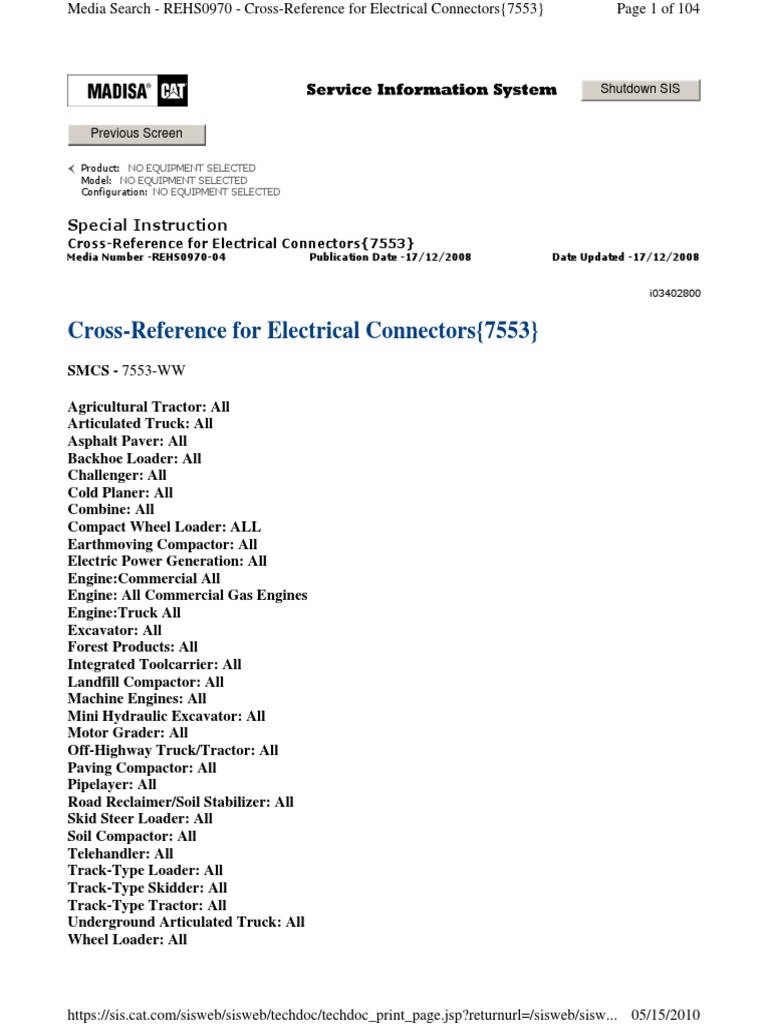Conectores Deutz - Cat Rehs0970 | PDF | Electrical Connector | Ac Power ...
