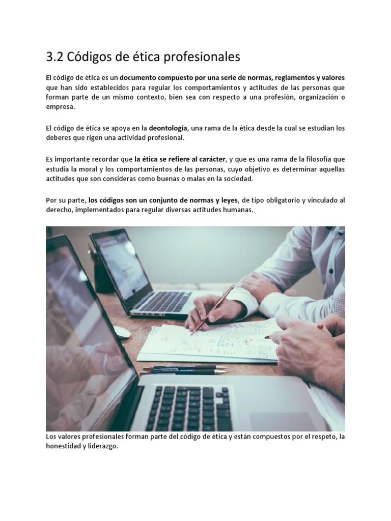 3.2 Código de Ética Profesionales | PDF | Business | Etica Aplicada