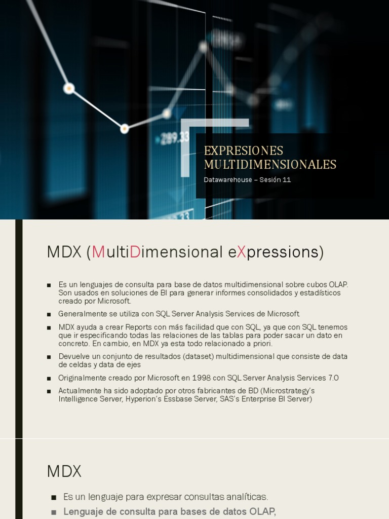 Sesion 11 Expresiones MDX 01 | PDF | SQL | Bases de datos