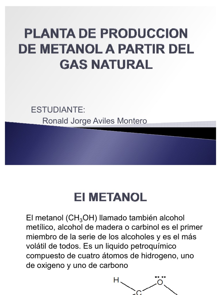 Planta de Produccion de Metanol A Partir Del | PDF
