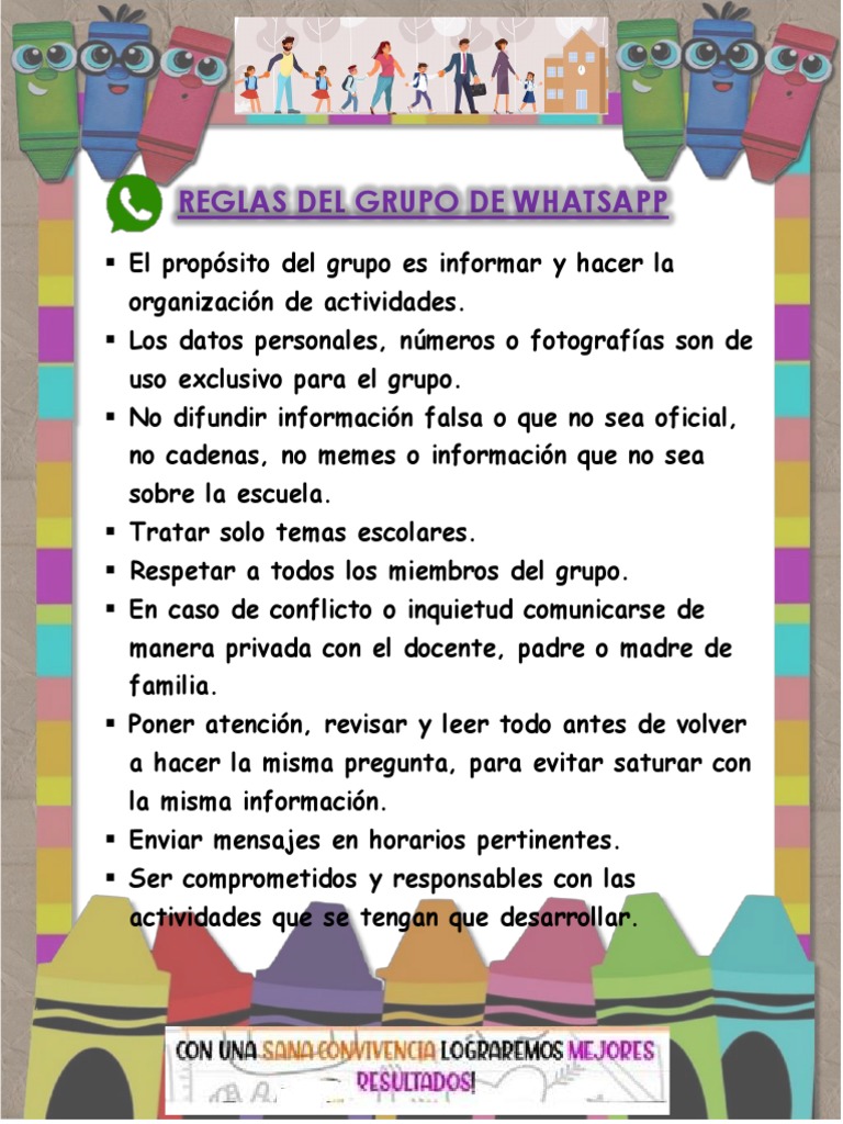 Reglamento Del Grupo De Whatsapp Pdf