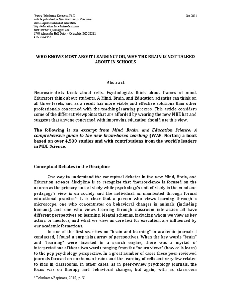 Comprehensive Guide To The New Brain-Based Teaching (W.W. Norton) A Book | PDF | Psychology ...