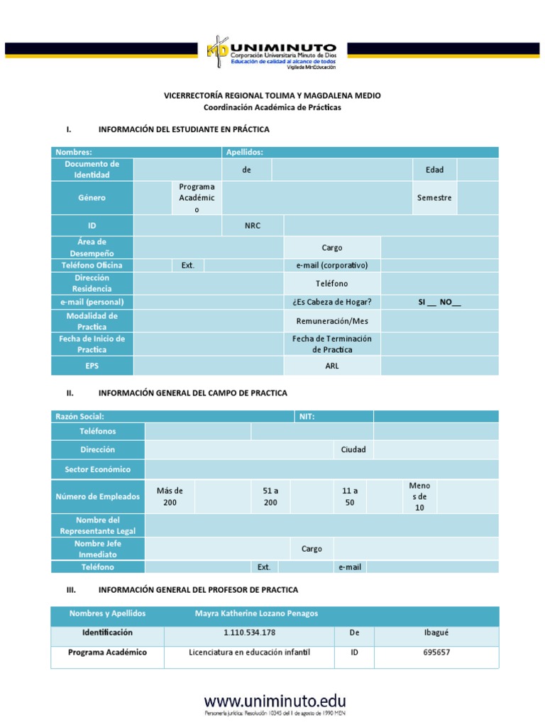 Plan Formativo de Prácticas | PDF | Evaluación | Inclusión (Educación)