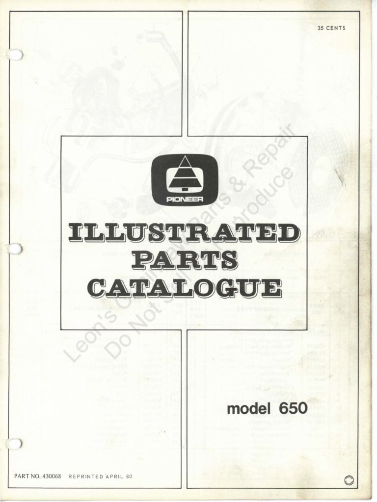 Illubtbated Catalogue: Model 650 | PDF | Valve | Screw