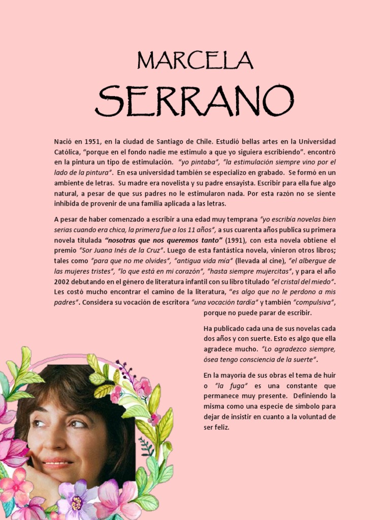 Biografía de Marcela Serrano | PDF | Poesía
