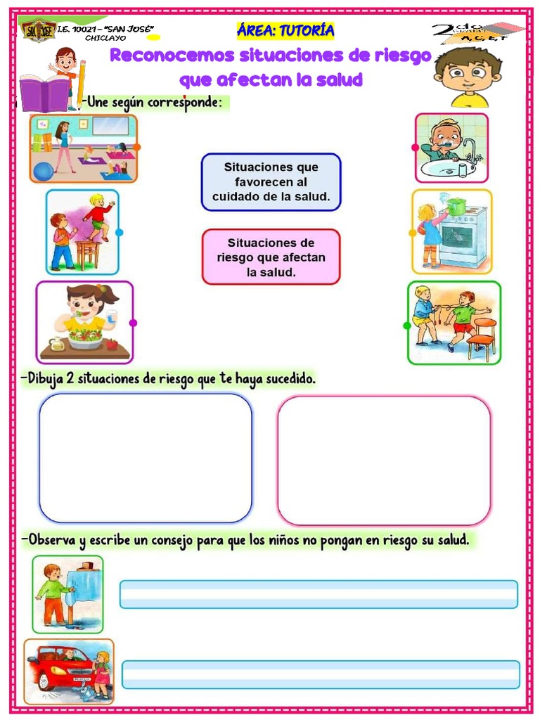 Ficha - Reconocemos Situaciones de Riesgo Que Afectan La Salud | PDF