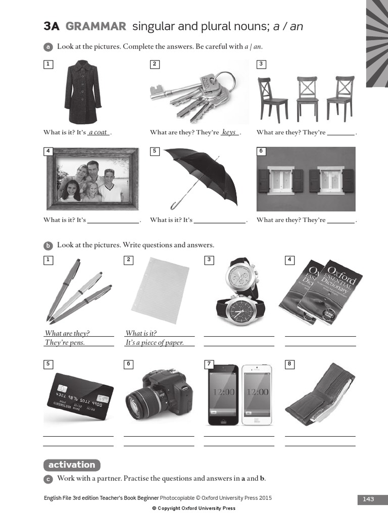 Grammar Worksheet 3A | PDF | Language Arts & Discipline | Home & Garden
