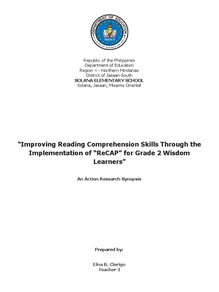 "Improving Reading Comprehension Skills Through The Implementation of ...