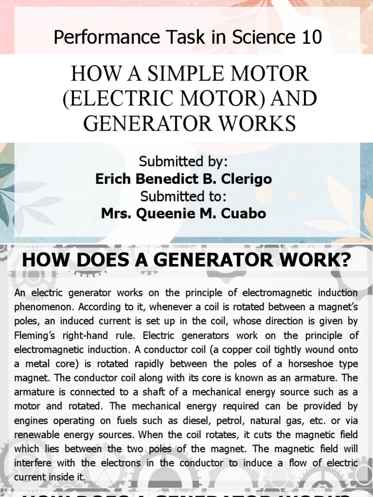 Electric Motor and Generator Basics | PDF | Electric Generator ...