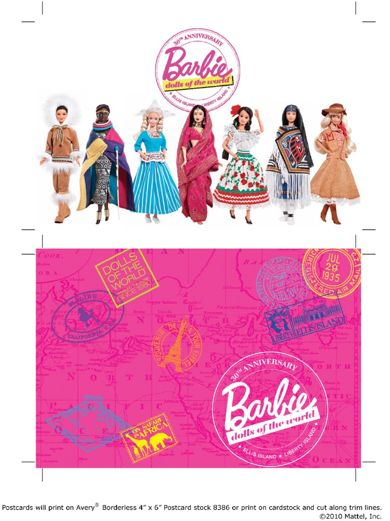 Printable Postcards - Barbie | PDF
