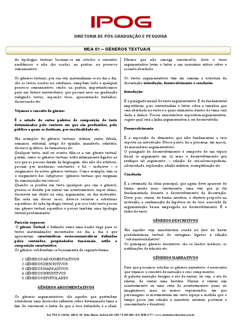 Material 01 - Generos Textuais | PDF | Linguística