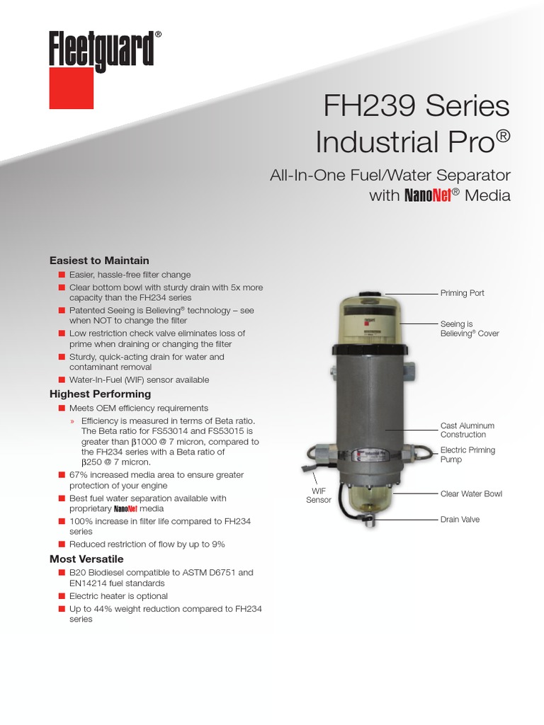 FH239 Industrial Pro Nanonet | PDF | Biodiesel | Pump