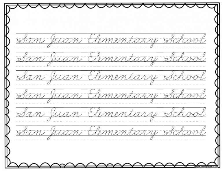 Cursive Name Tracing Worksheet-0704-0375-779D | PDF