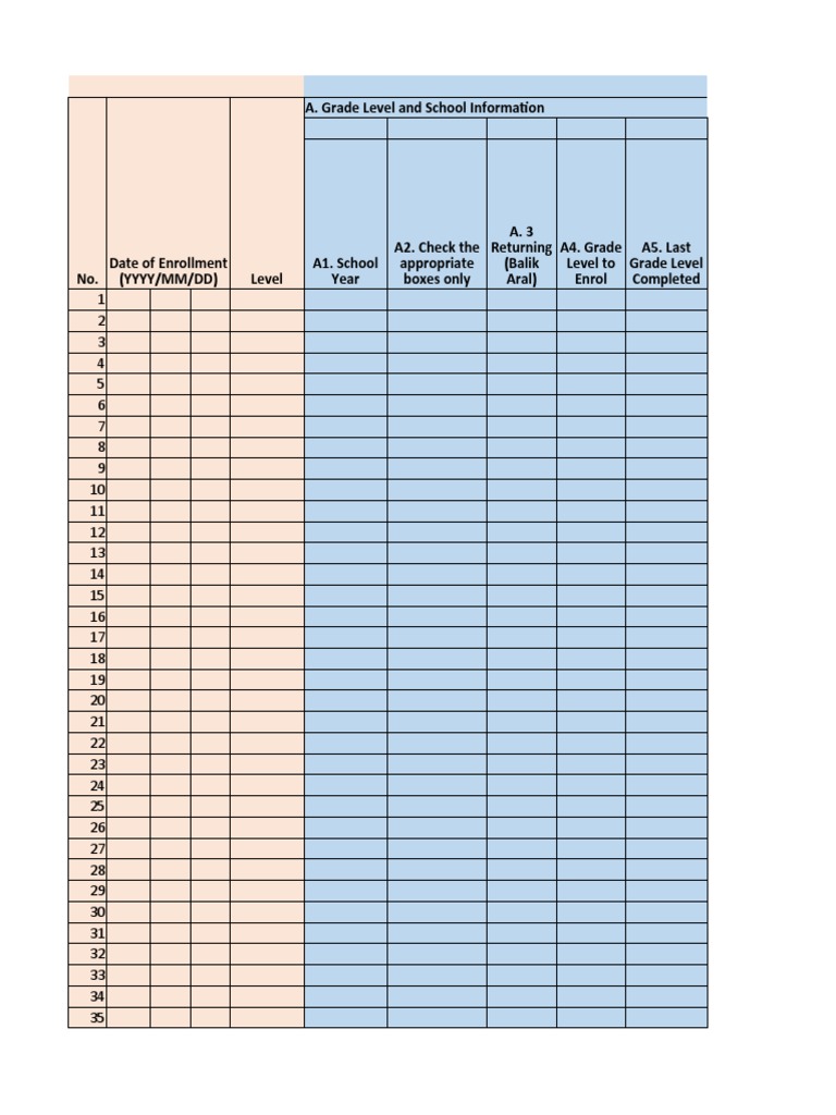 Student Enrollment Information Form | PDF