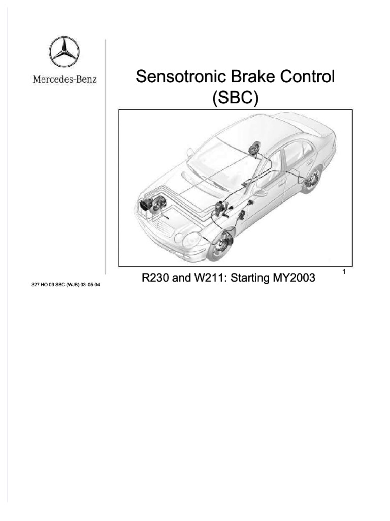 PDF Mercedes Benz Sensotronic Brake Control SBC Compress | PDF | Anti ...
