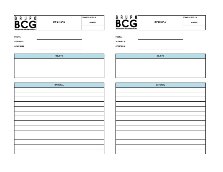 010 Formato de Remision | PDF