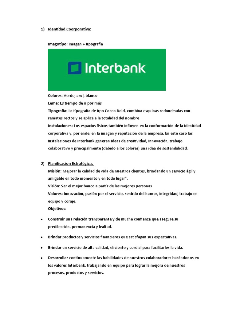 Trabajo Interbank | PDF | Bancos | Dinero