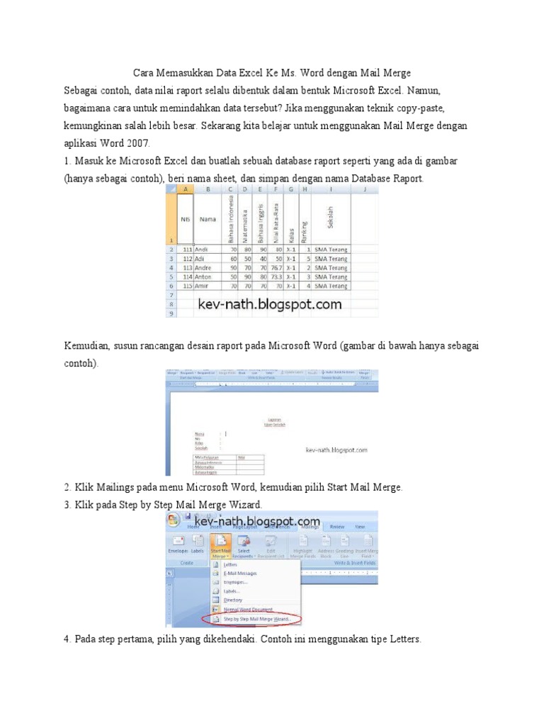 Cara Memasukkan Data Excel Ke Ms | PDF
