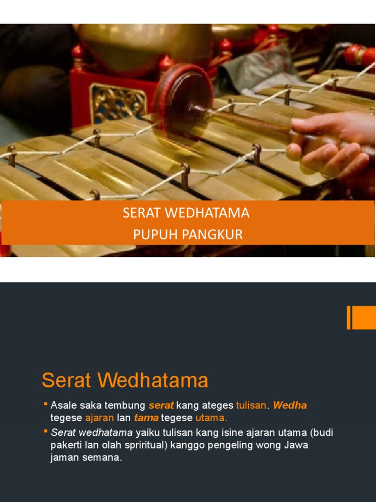 Pupuh Pangkur dalam Serat Wedhatama | PDF | Seni & Disiplin Bahasa | Seni