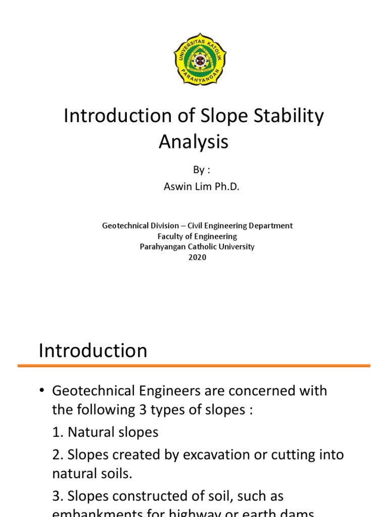 Lecture 1 | PDF | Landslide | Geotechnical Engineering