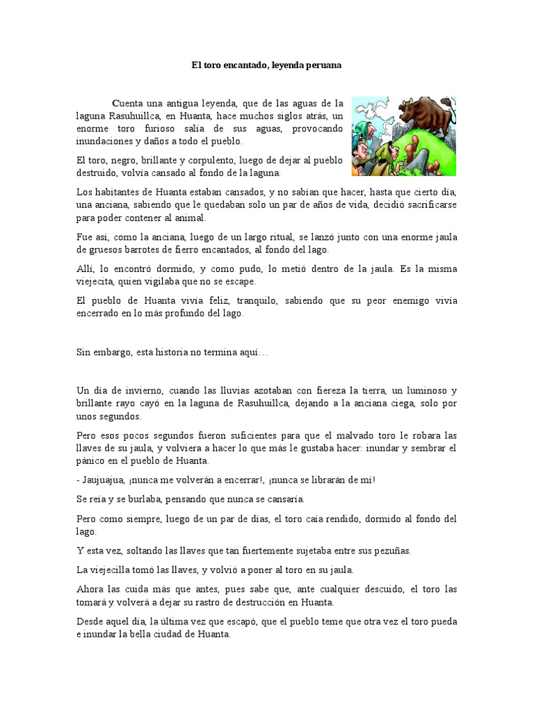 El Toro Encantado, Leyenda Peruana | PDF