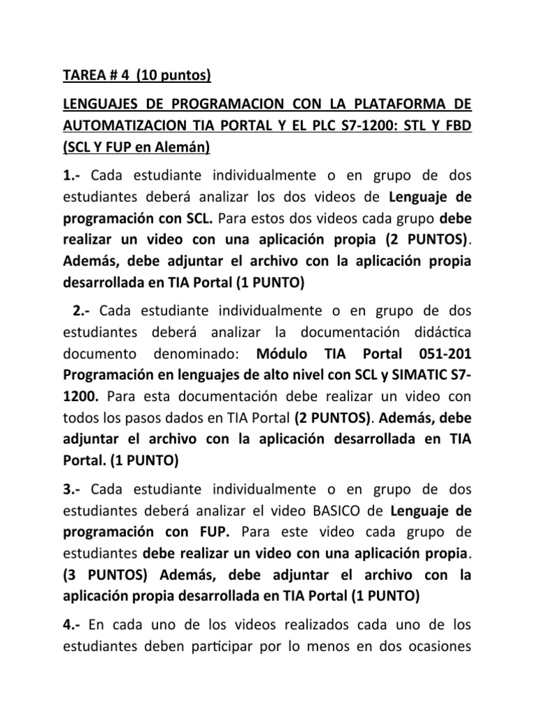 Tarea 4 | PDF | Programación de computadoras | Lenguaje de programación