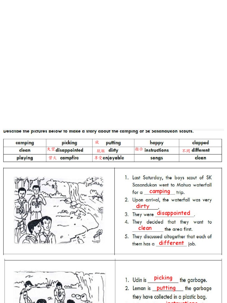 Camping-Fill in The Blank | PDF