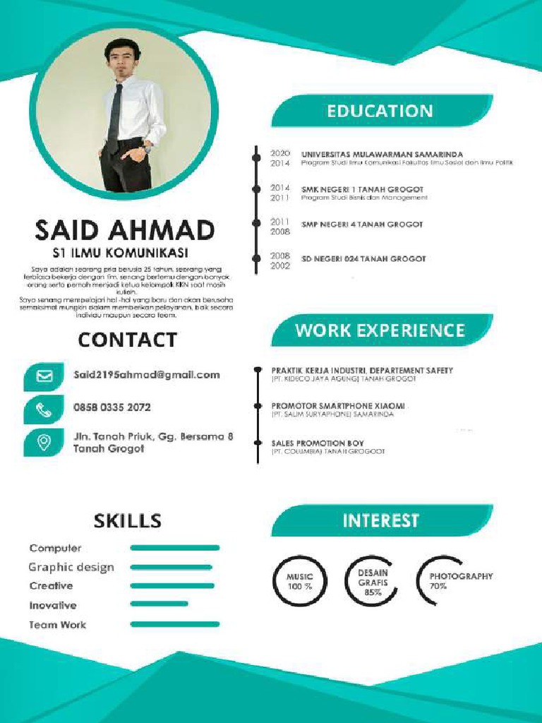 CV Dan Berkas Lamaran Said | PDF