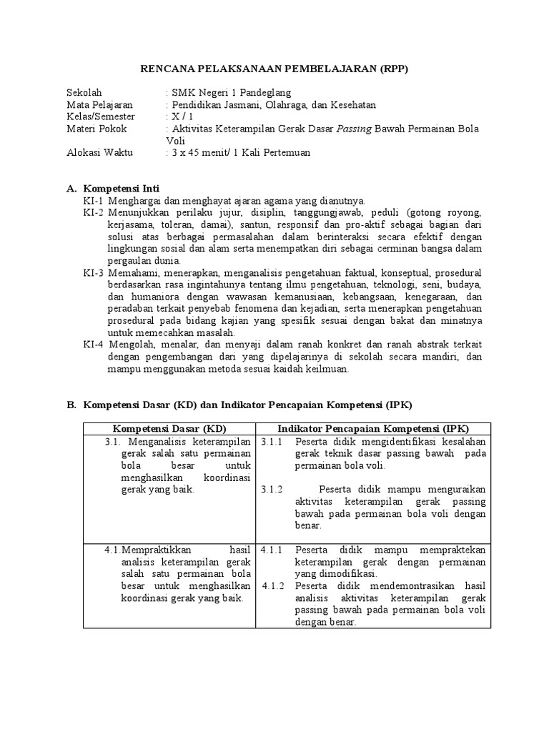 RPP Rencana Aksi 1 | PDF | Karier & Perkembangan | Pengembangan Diri