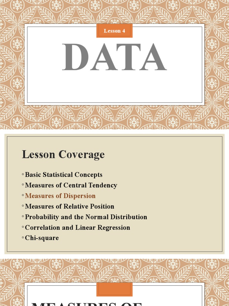 Understanding Measures of Dispersion | PDF | Statistical Dispersion ...