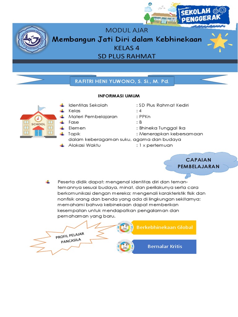 Modul Ajar PKN Kelas 4 | PDF | Karier & Perkembangan