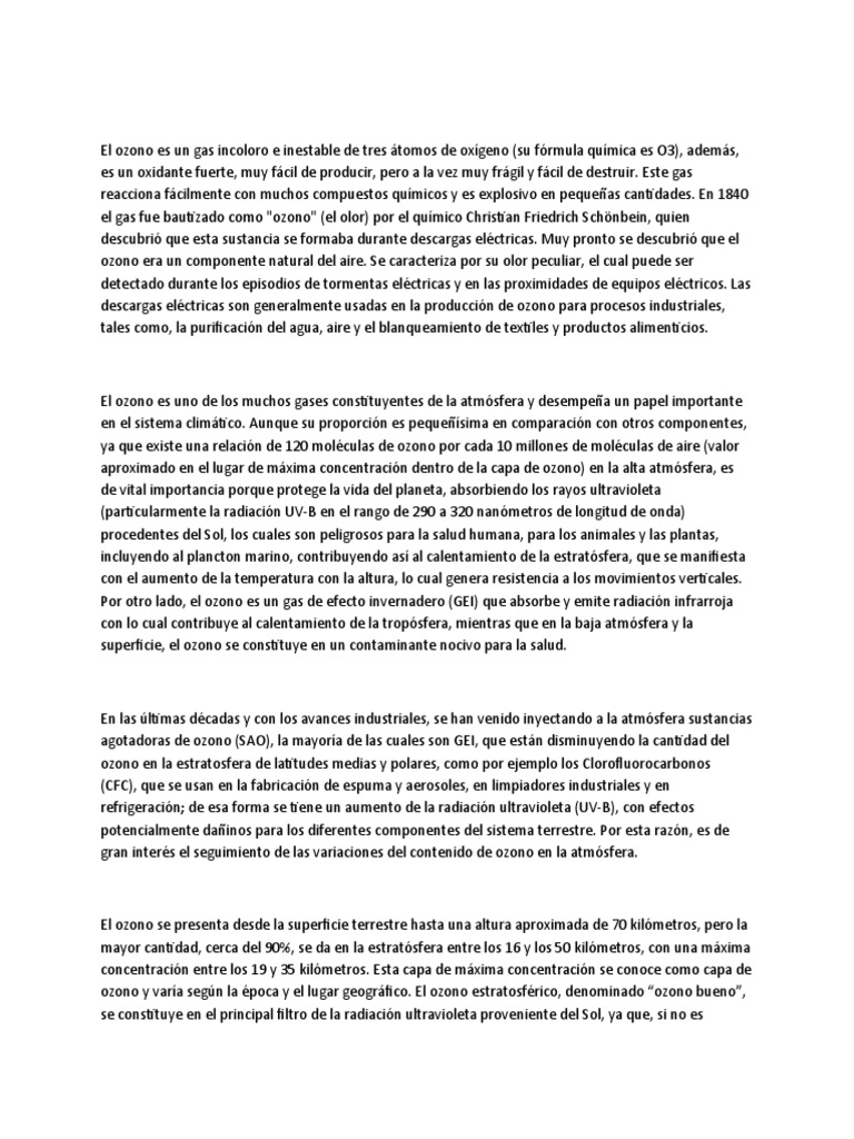 Trabajo Práctico 3 Asign | PDF | Ozono | Atmósfera