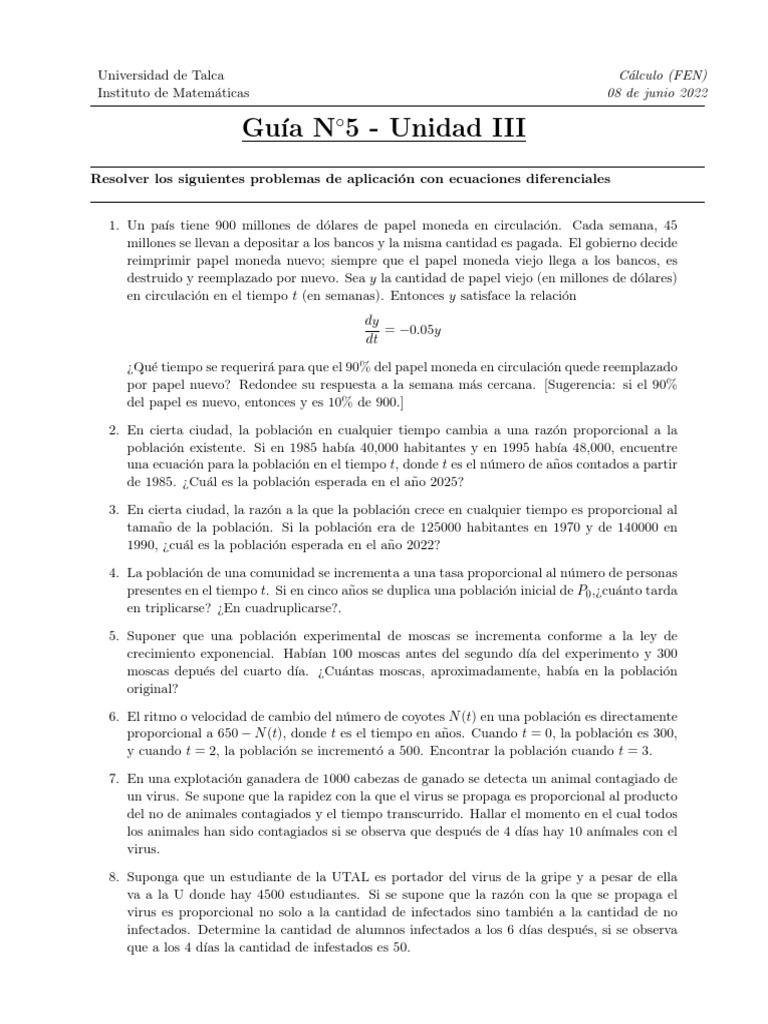 Guia5 U3 | PDF | Temperatura
