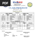 Sample of Multigrade Class Program | PDF | Learning