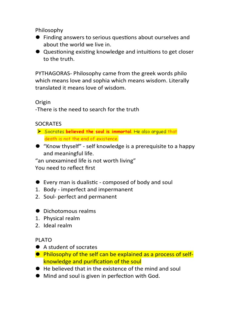 Socrates - He Also Argued: That Death Is Not The End of Existence | PDF ...