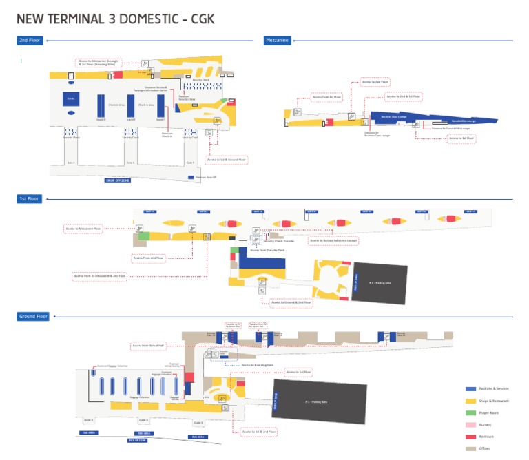 Airport Map New T3 CGK - Domestic | PDF | Public Transport | Transport ...