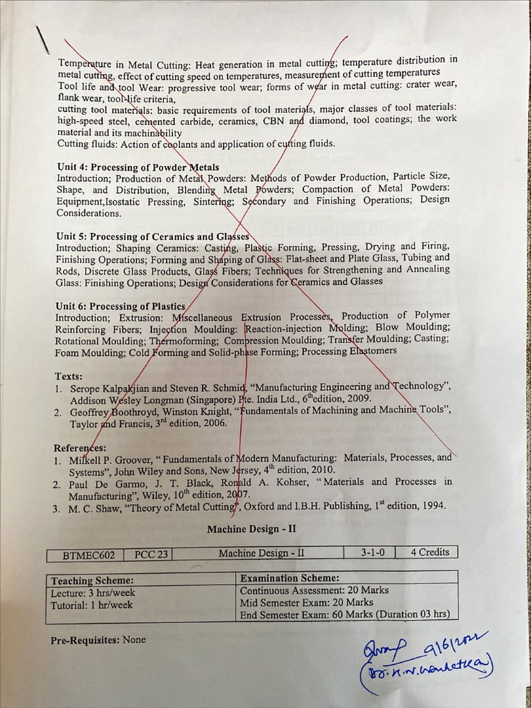 BTMEC602 Machine Design II | PDF