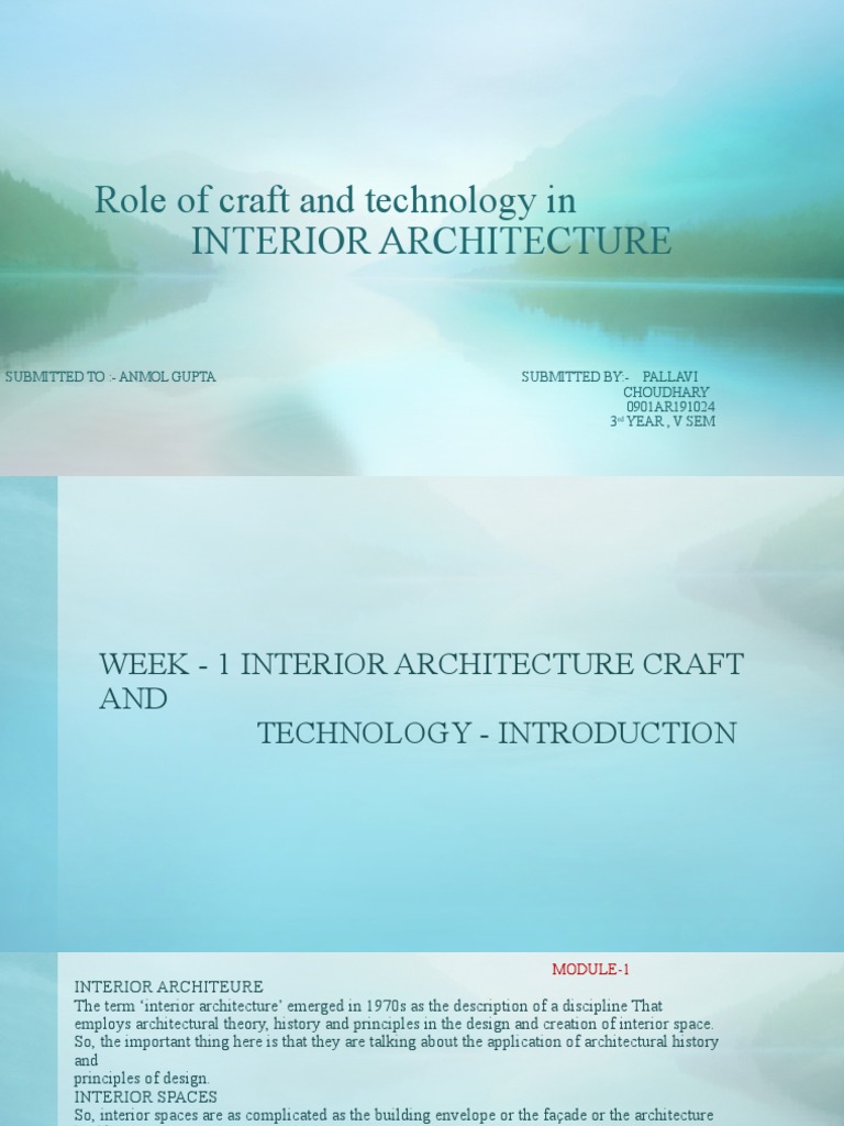 Craft and Technology in Interior Architecture | PDF | Home & Garden | Art