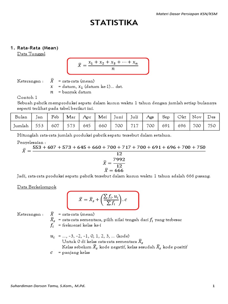 STATISTIKA DASAR | PDF