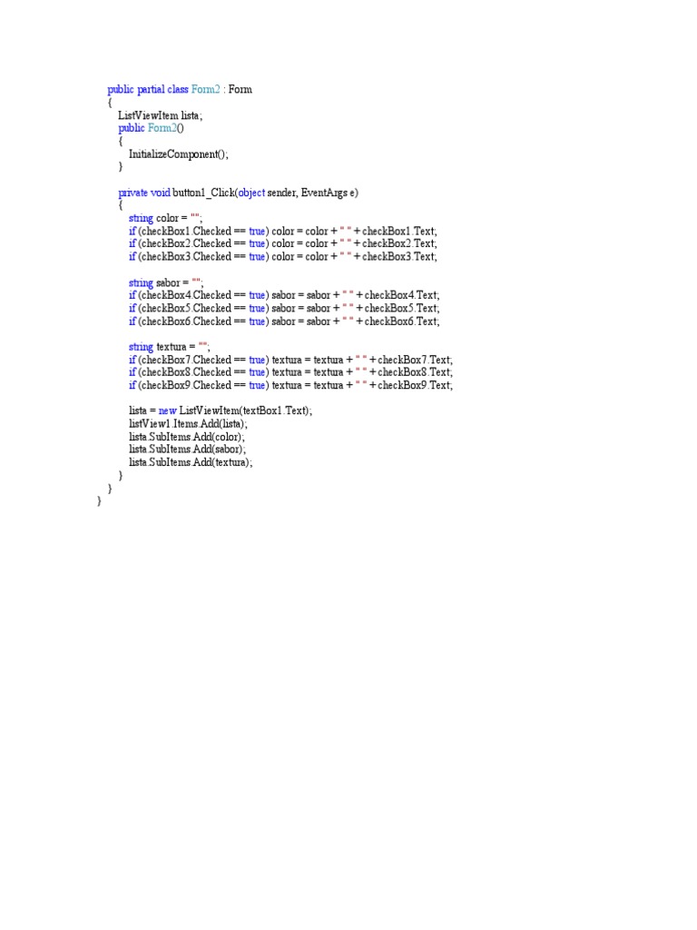 Public Partial Class Form2 | PDF