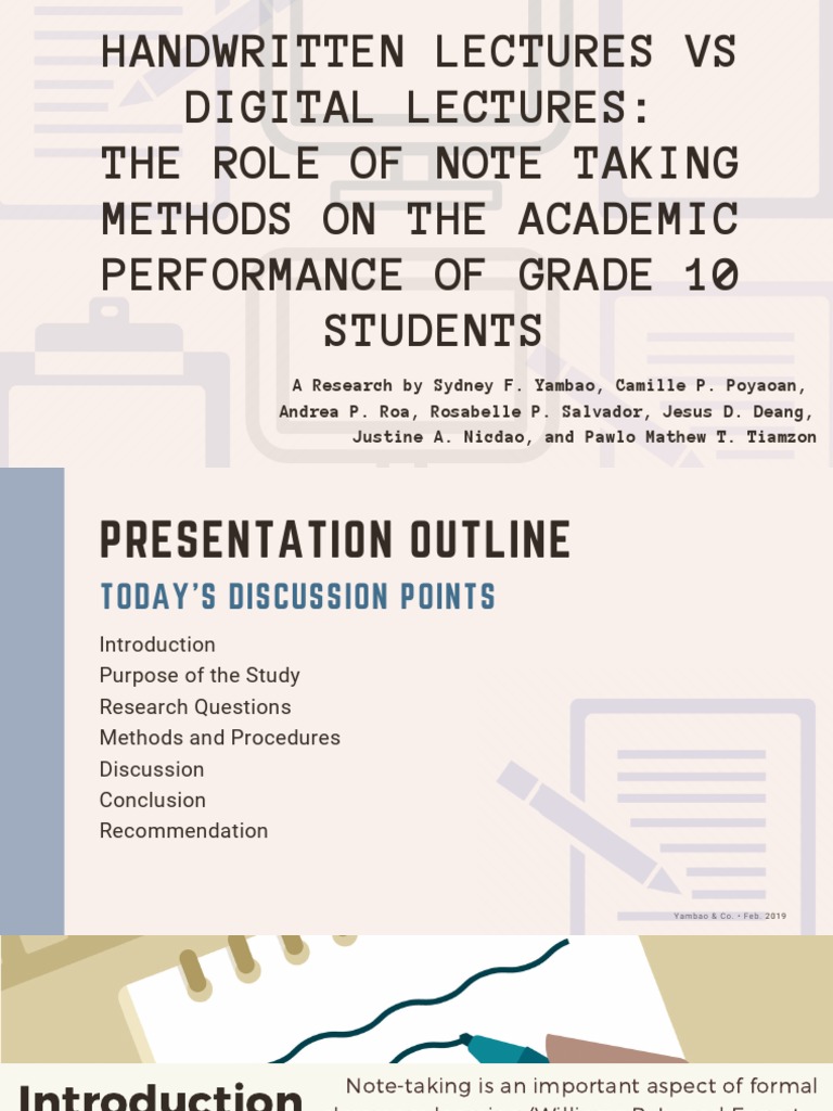 Handwritten Lectures Vs Digital Lectures The Role Of Note Taking