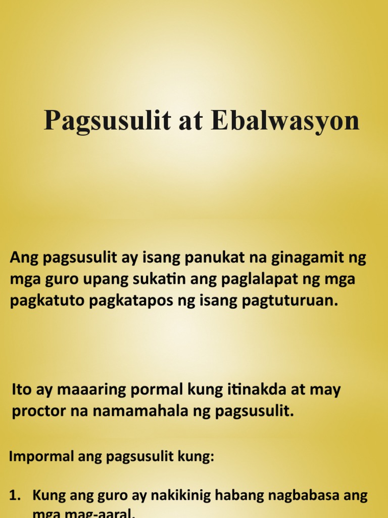 PAGSUSULIT | PDF