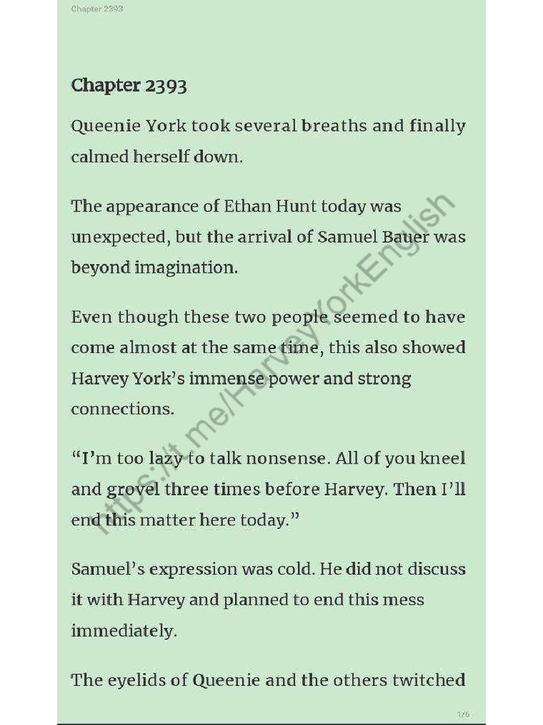 Harvey York Chapter 2393 2396 | PDF