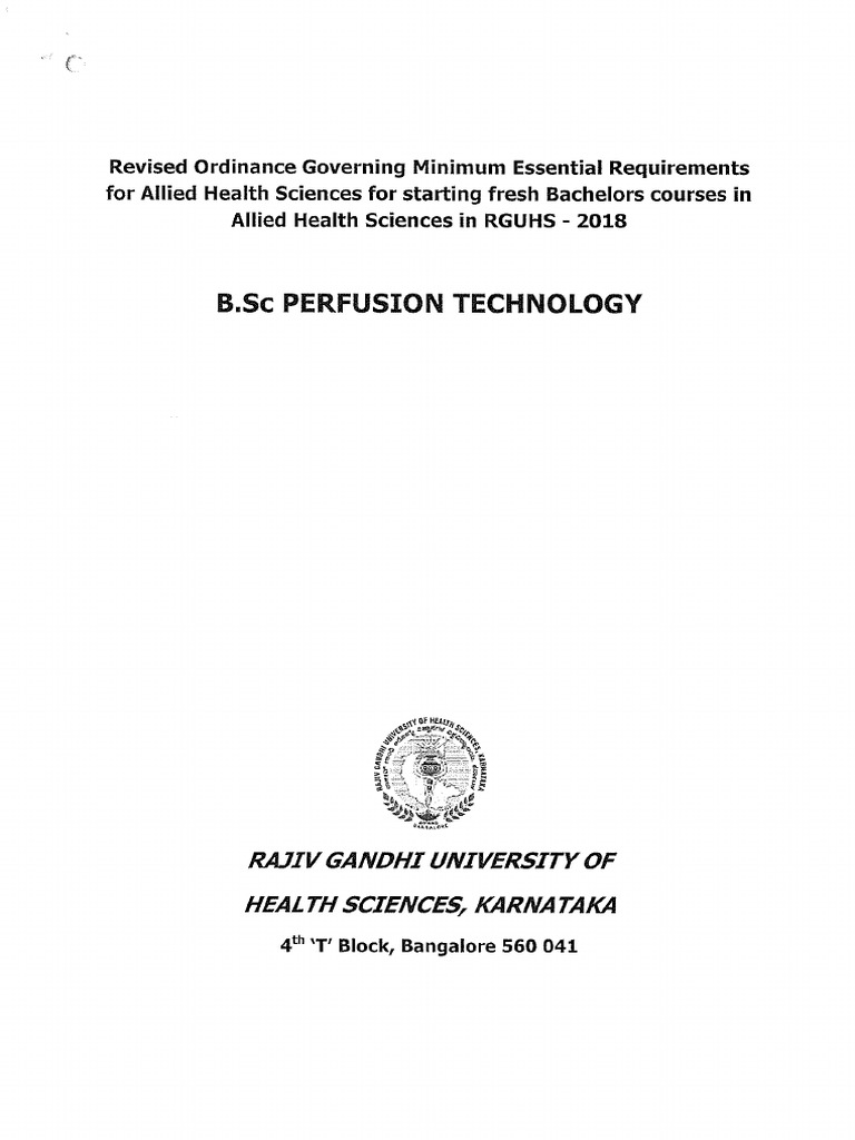 B SC Perfusion Technology | PDF