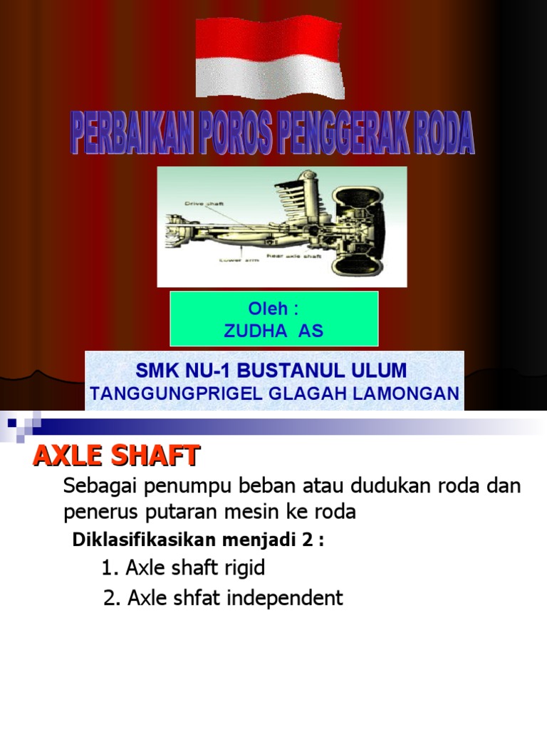 Memperbaiki Poros Penggerak Roda | PDF