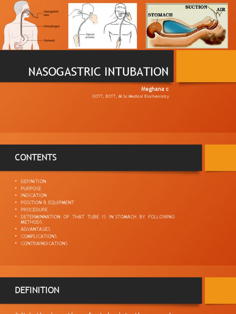 Ryles Tube: Indications and Procedure | PDF | Medical Specialties ...